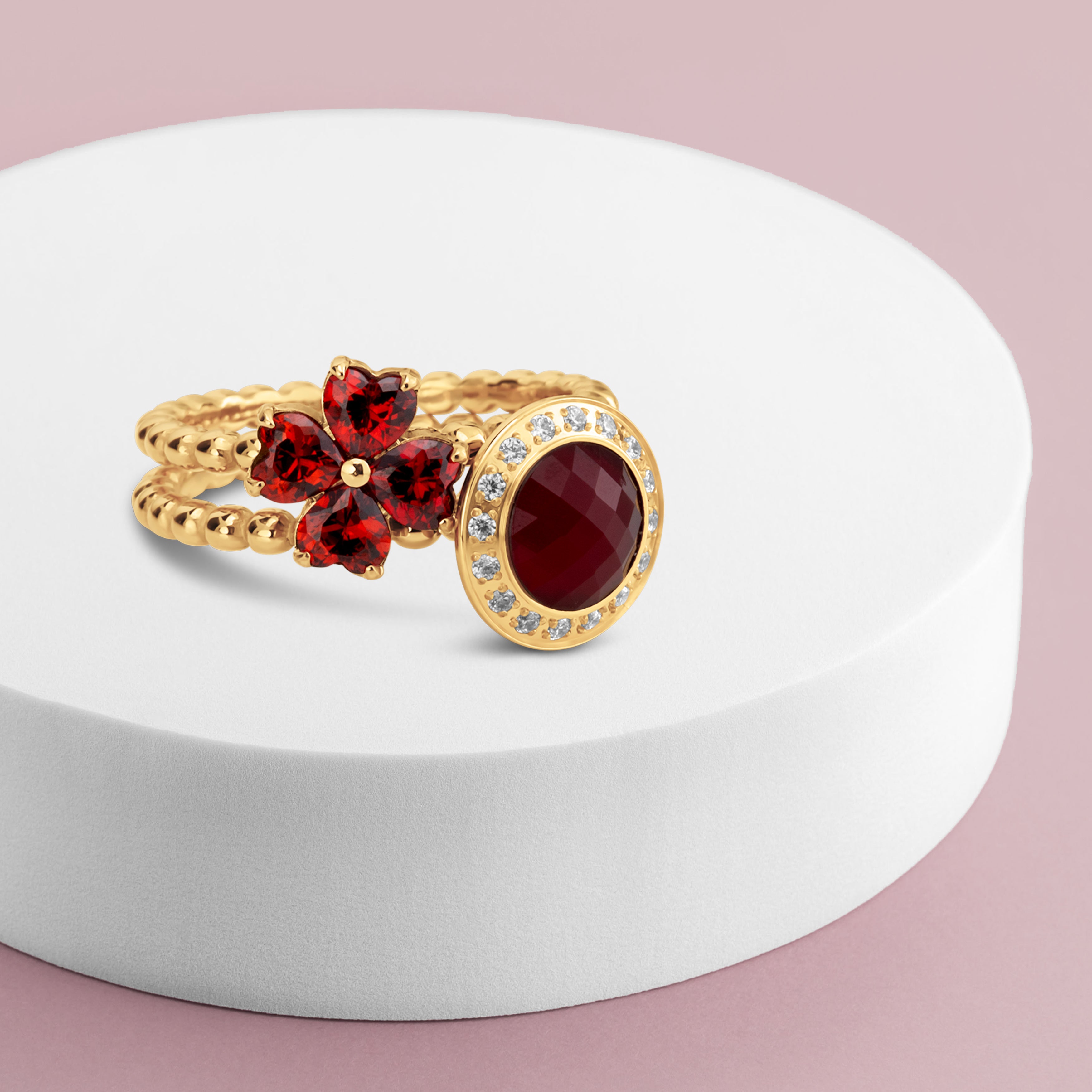 Melano Twisted Festive Fizz Ring Set