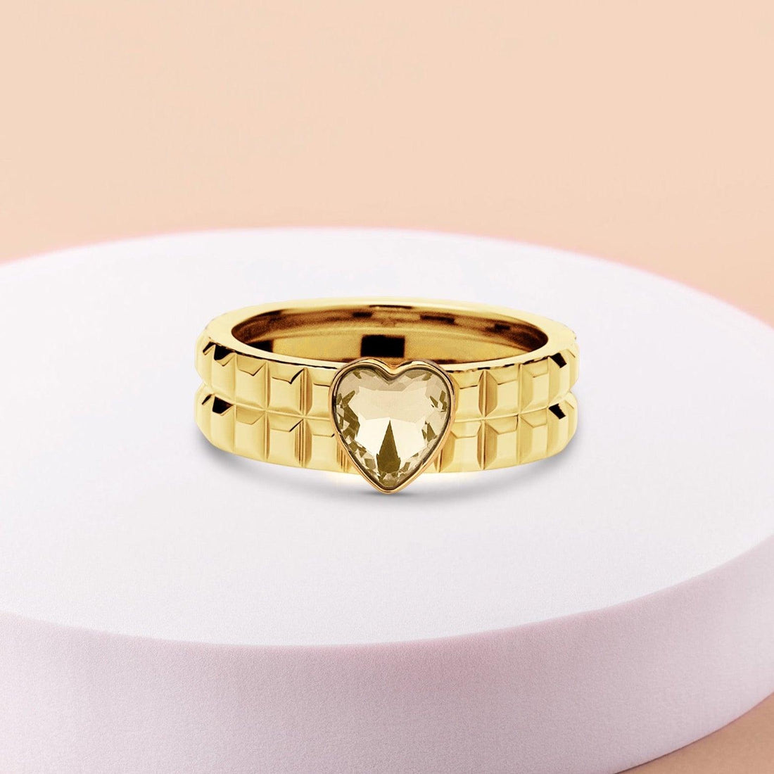 Melano Twisted Chocolate Heart Ring Set
