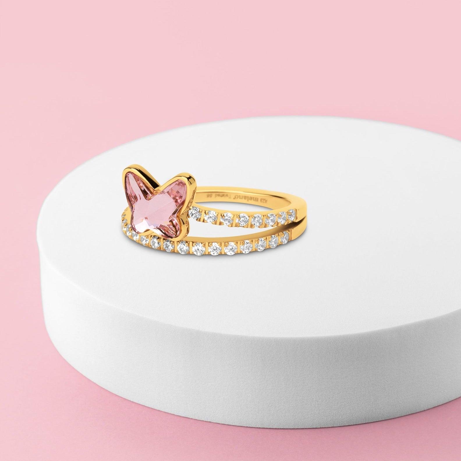 Melano Twisted Time To Be A Butterfly Ring Set